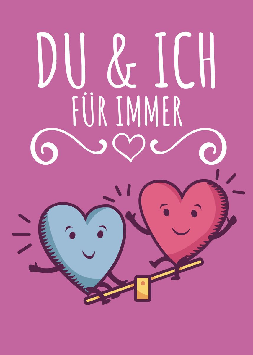 'Du und ich ' Poster, picture, metal print, paint by maxdesign | Displate