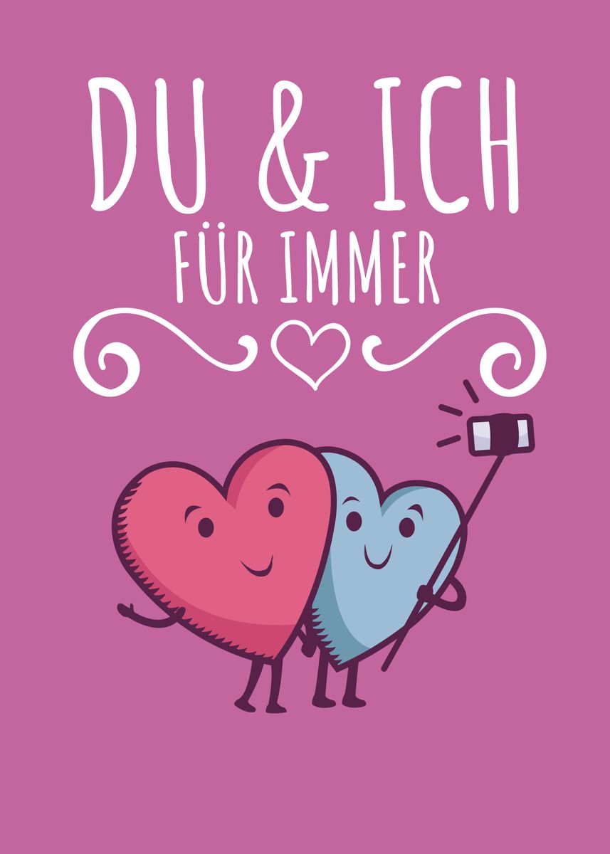 'Du und ich ' Poster, picture, metal print, paint by maxdesign | Displate