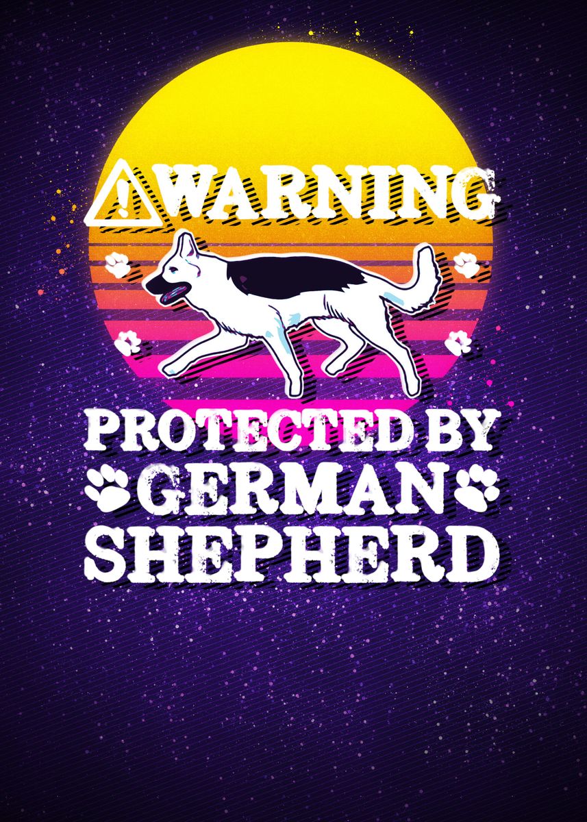 'German Shepherd' Poster, picture, metal print, paint by Hilda | Displate