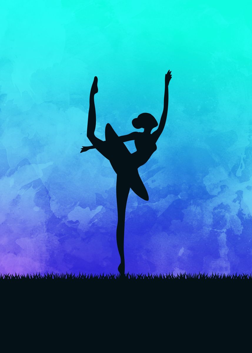 'Ballet Dancer Landscape' Poster, picture, metal print, paint by ...