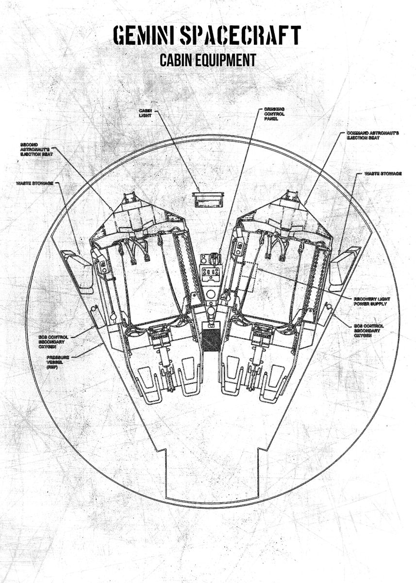 'gemini spacecraft ' Poster, picture, metal print, paint by MAXART ...