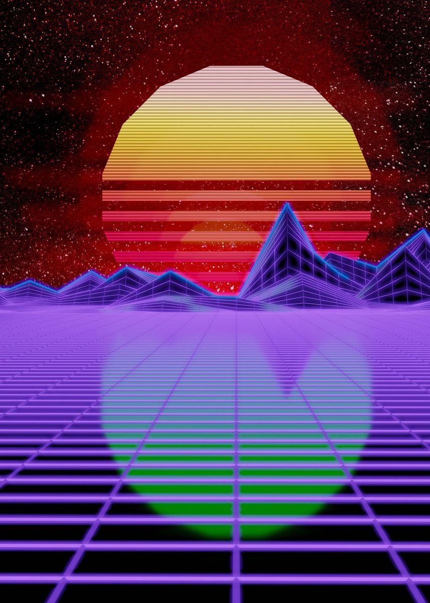 'The beautiful Synth wave' Poster by SALOX | Displate