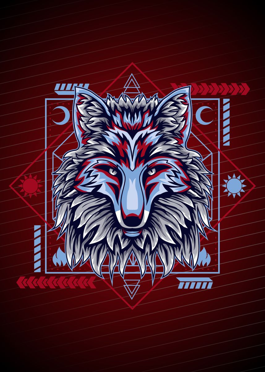 'BLOOD FOX' Poster, picture, metal print, paint by arif purnomo | Displate