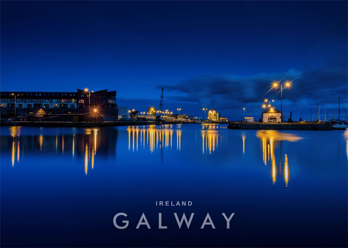 'Galway night view' Poster by Ez Photography | Displate