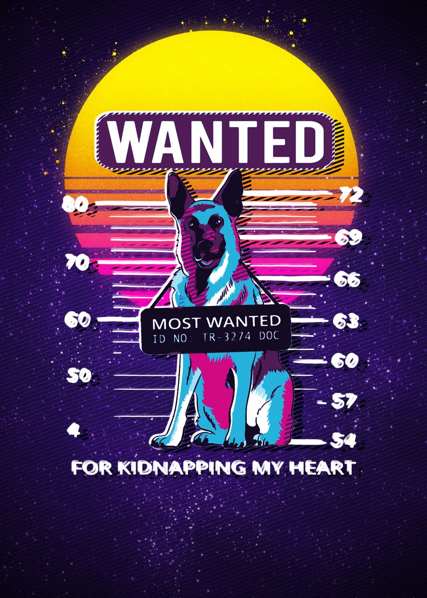 'German Shepherd' Poster, picture, metal print, paint by Hilda | Displate