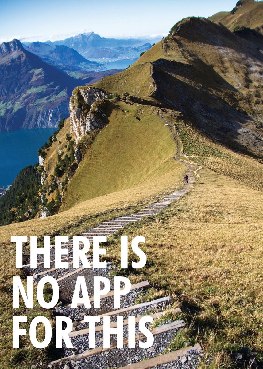 'There Is No App For This' Poster, picture, metal print, paint by Lucky ...