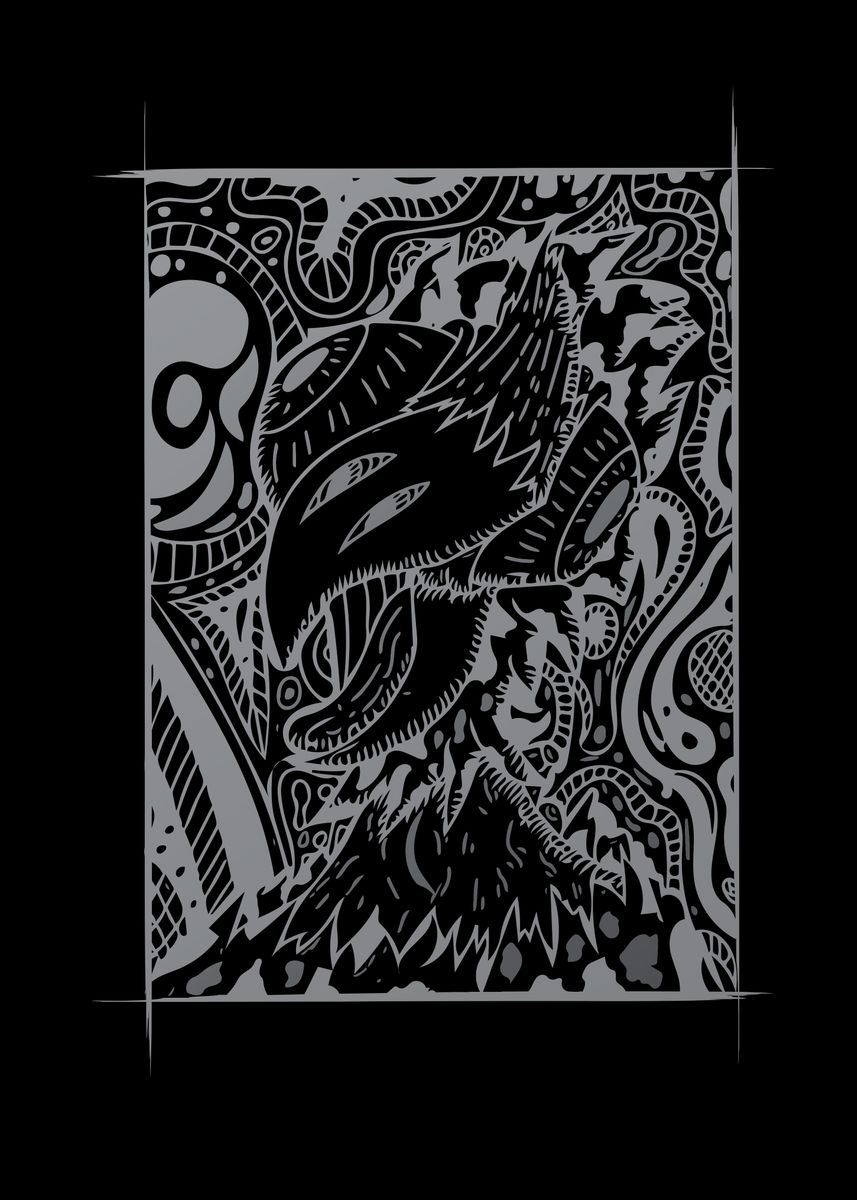 'Psychedelic Chicken' Poster, picture, metal print, paint by Jesse ...