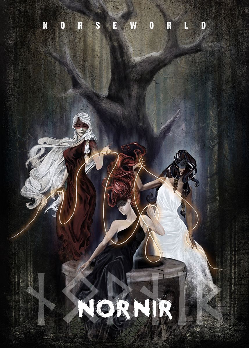 'The Norns' Poster, picture, metal print, paint by ikaruna | Displate