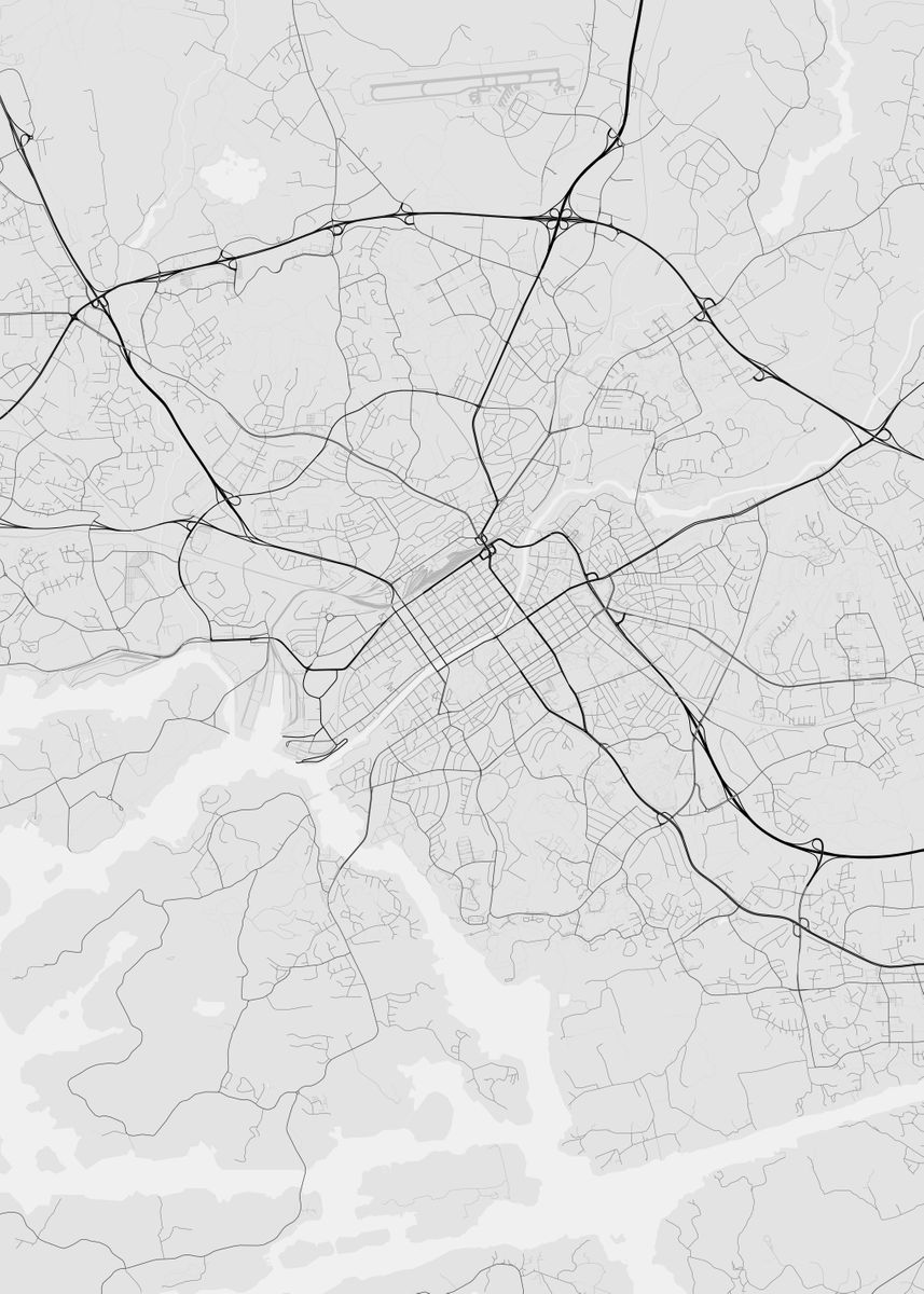 'Turku Finland Map' Poster, picture, metal print, paint by ...