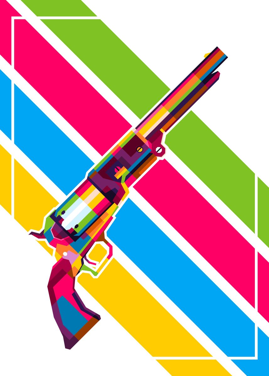 'Colt Revolver' Poster, picture, metal print, paint by Lintang ...