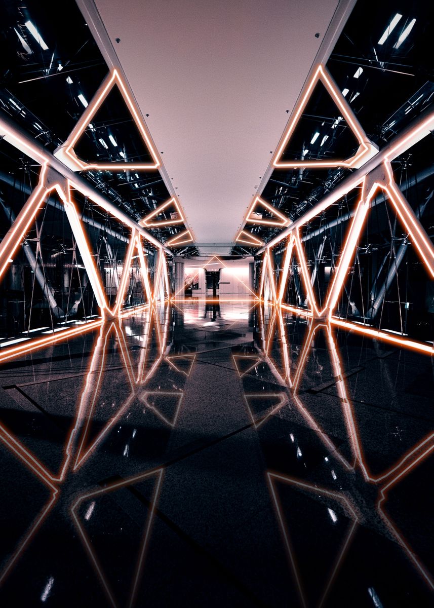 'Symmetry Bridge Hong Kong' Poster, picture, metal print, paint by Noel ...