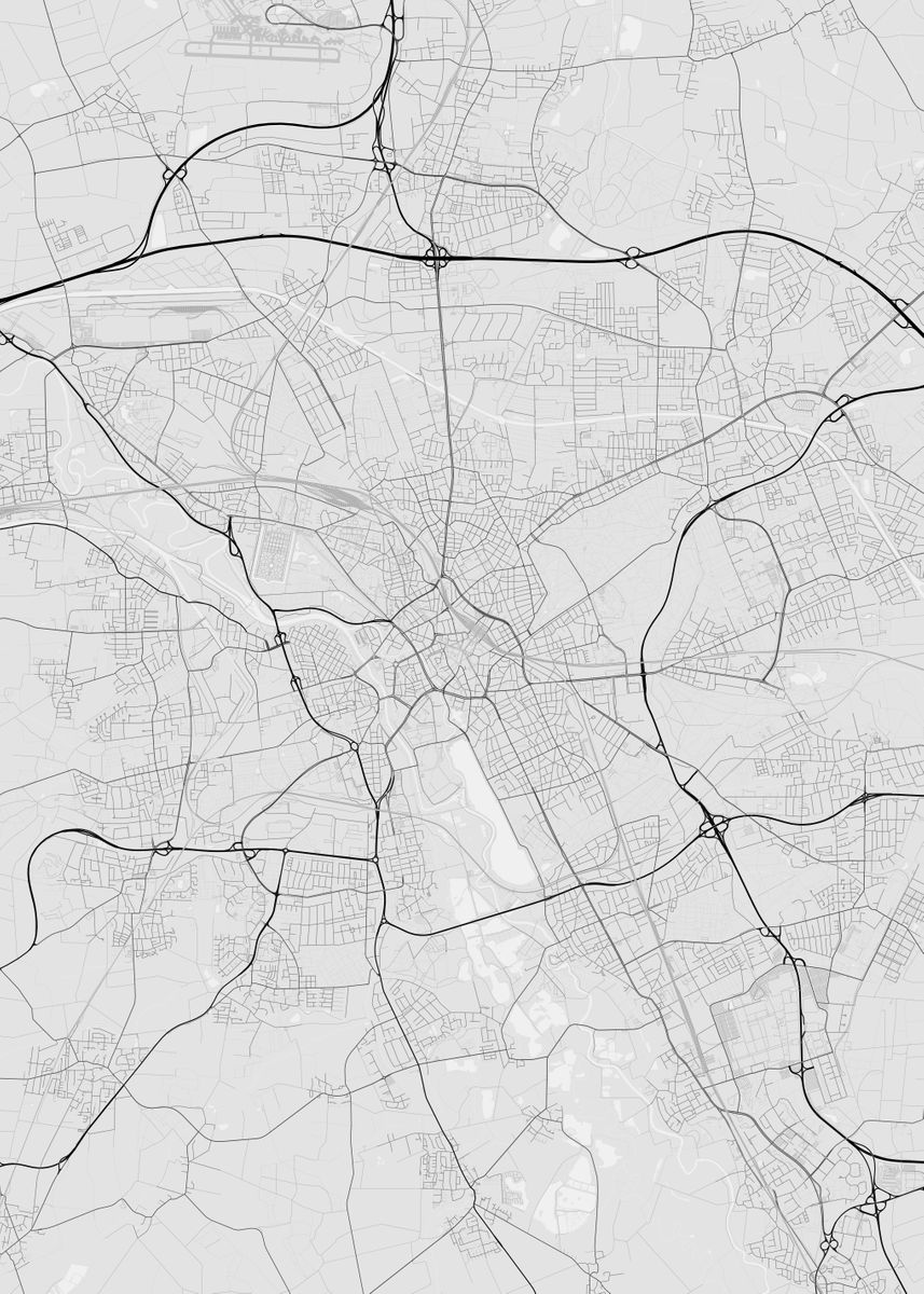 'Hannover Germany Map' Poster by GraphicalMaps | Displate
