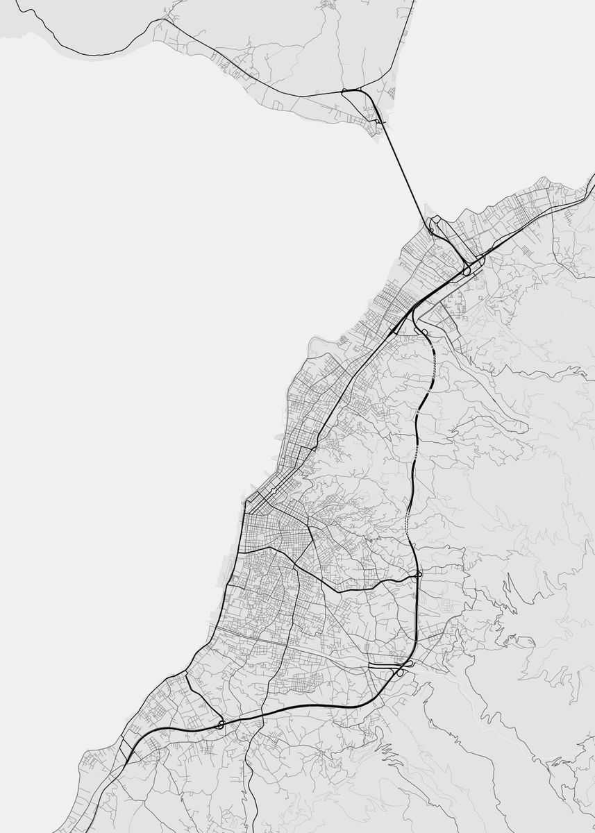 'Patras Greece Map' Poster, picture, metal print, paint by ...