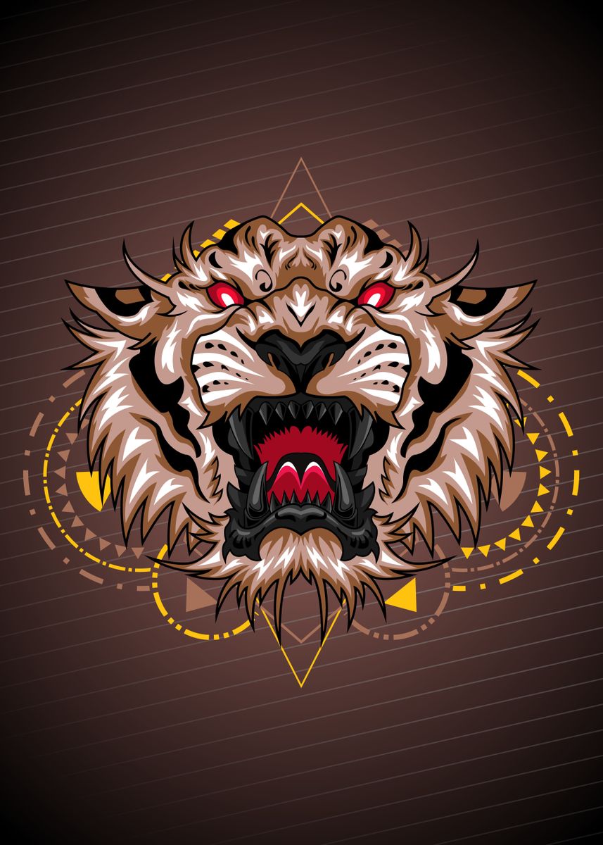 'CLASSIC TIGER HEAD' Poster by arif purnomo | Displate