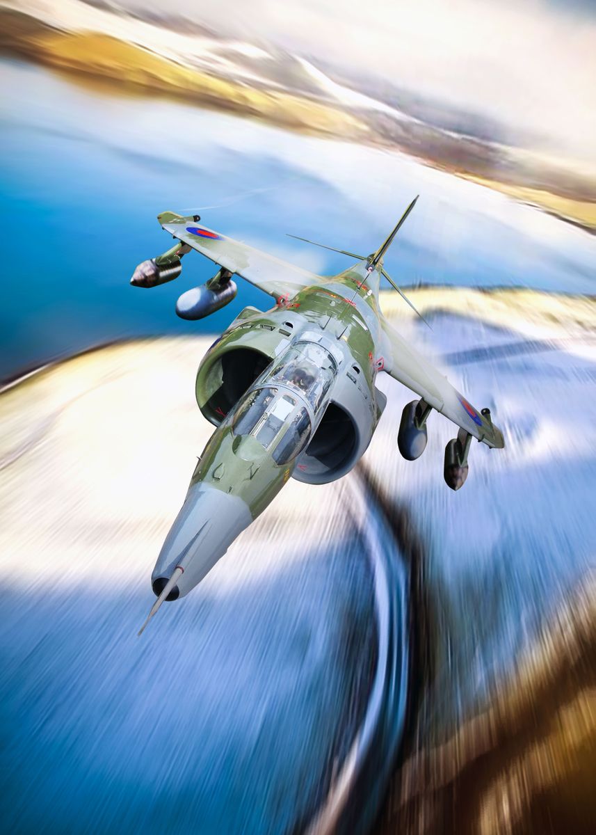 'Harrier GR3' Poster by Airpower Art | Displate