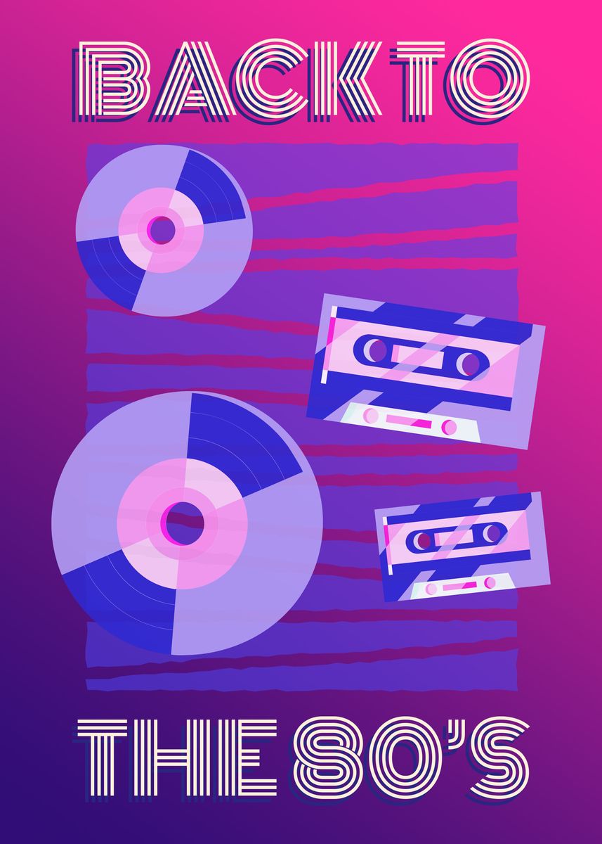 'Back To The 80s' Poster, picture, metal print, paint by PosterWorld ...