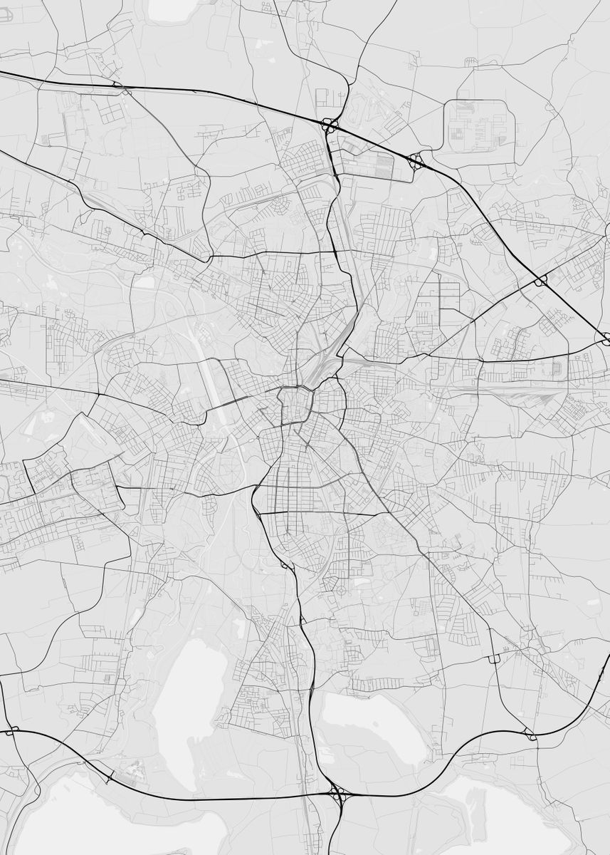 'Leipzig Germany Map' Poster, picture, metal print, paint by ...