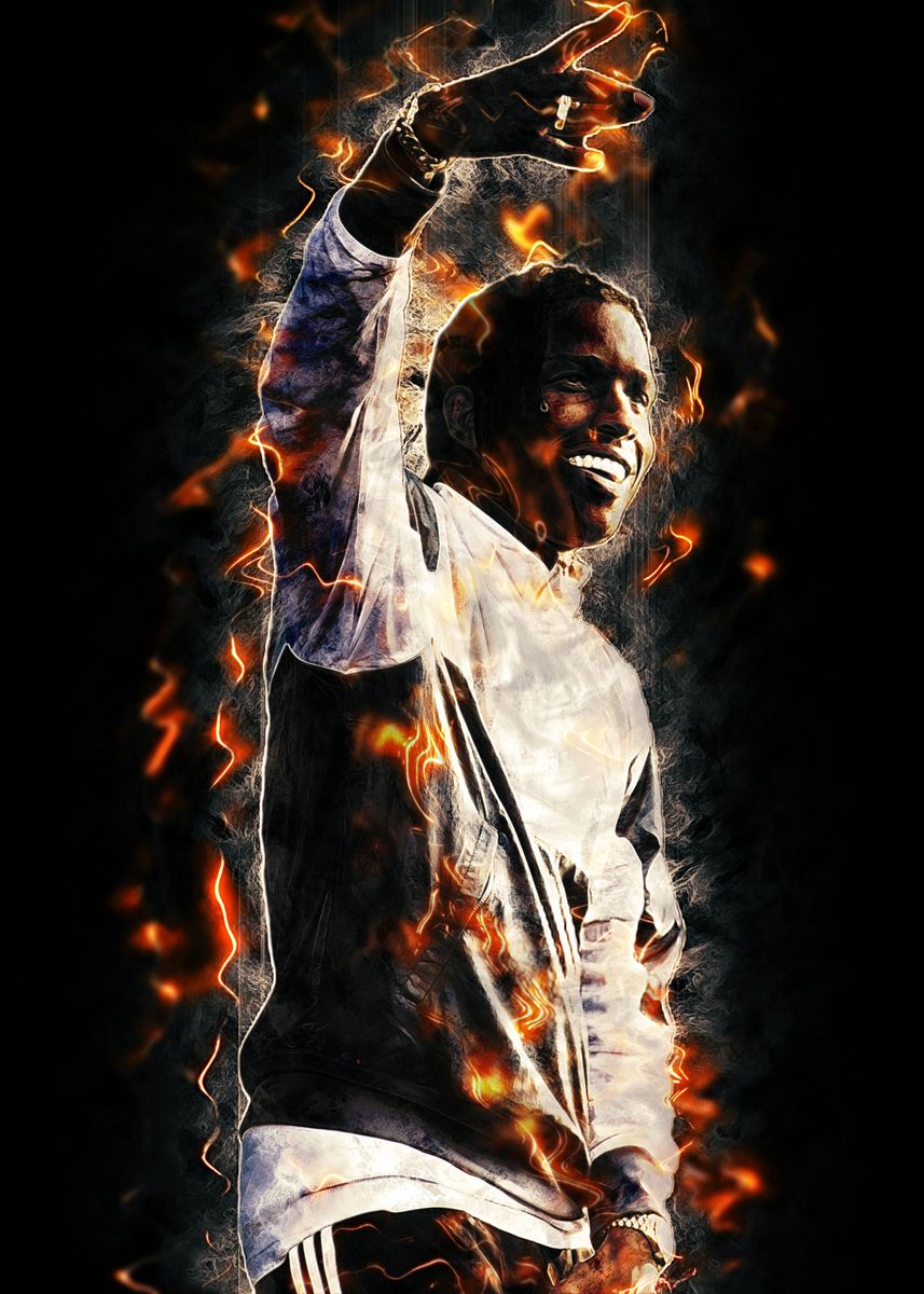 'ASAP Rocky' Poster, picture, metal print, paint by Hipolito Wendorf ...