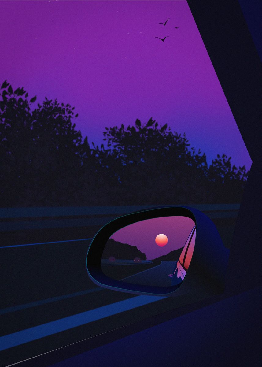 'Lavender sunset' Poster, picture, metal print, paint by Aloy ...