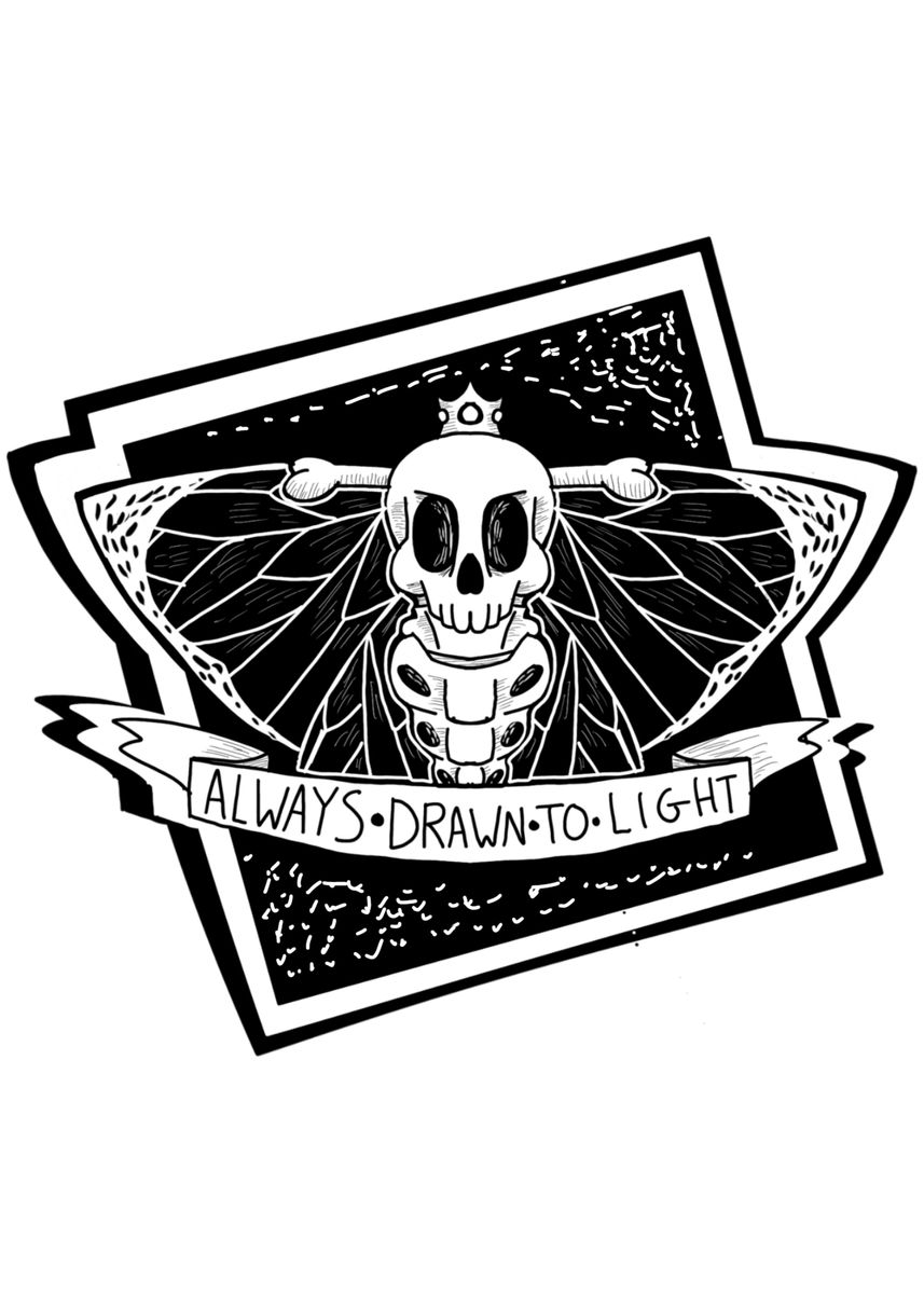 'Always Drawn to Light' Poster, picture, metal print, paint by Marcy ...