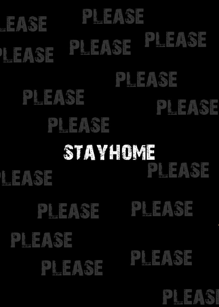 'stay at home stayhome' Poster, picture, metal print, paint by Haruka ...