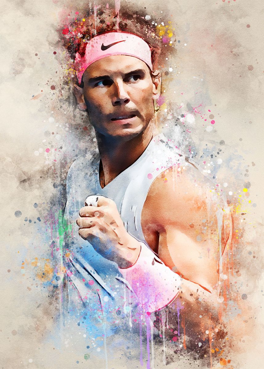 'Rafael Nadal' Poster, picture, metal print, paint by The Sulung | Displate