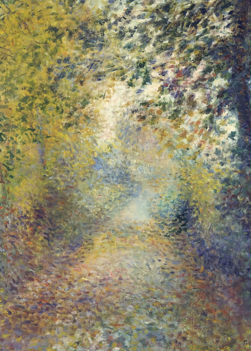 'Renoir forest leaves' Poster, picture, metal print, paint by ...