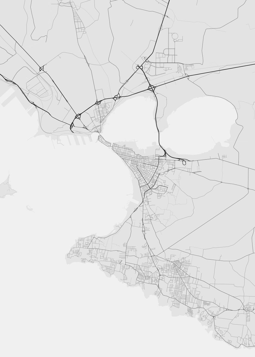 'Taranto Italy Map' Poster, picture, metal print, paint by ...