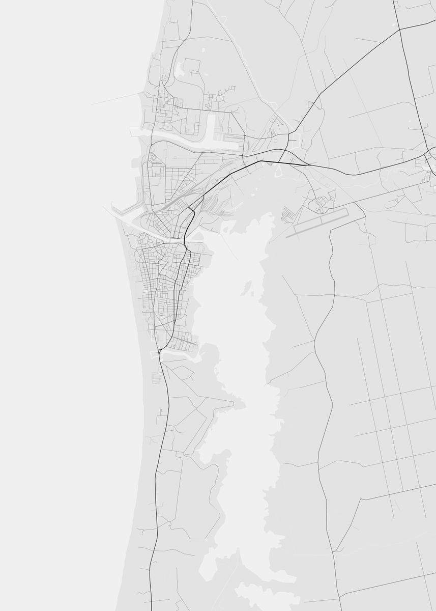 'Liepaja Latvia Map' Poster, picture, metal print, paint by ...