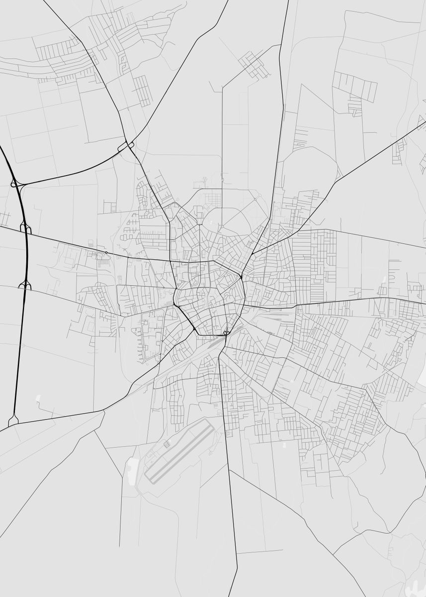 'Debrecen Hungary Map' Poster, picture, metal print, paint by ...