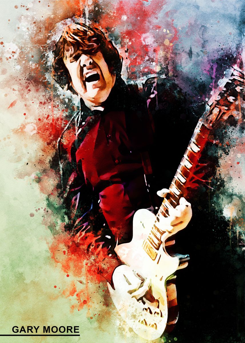 'Gary Moore' Poster, picture, metal print, paint by The Sulung | Displate