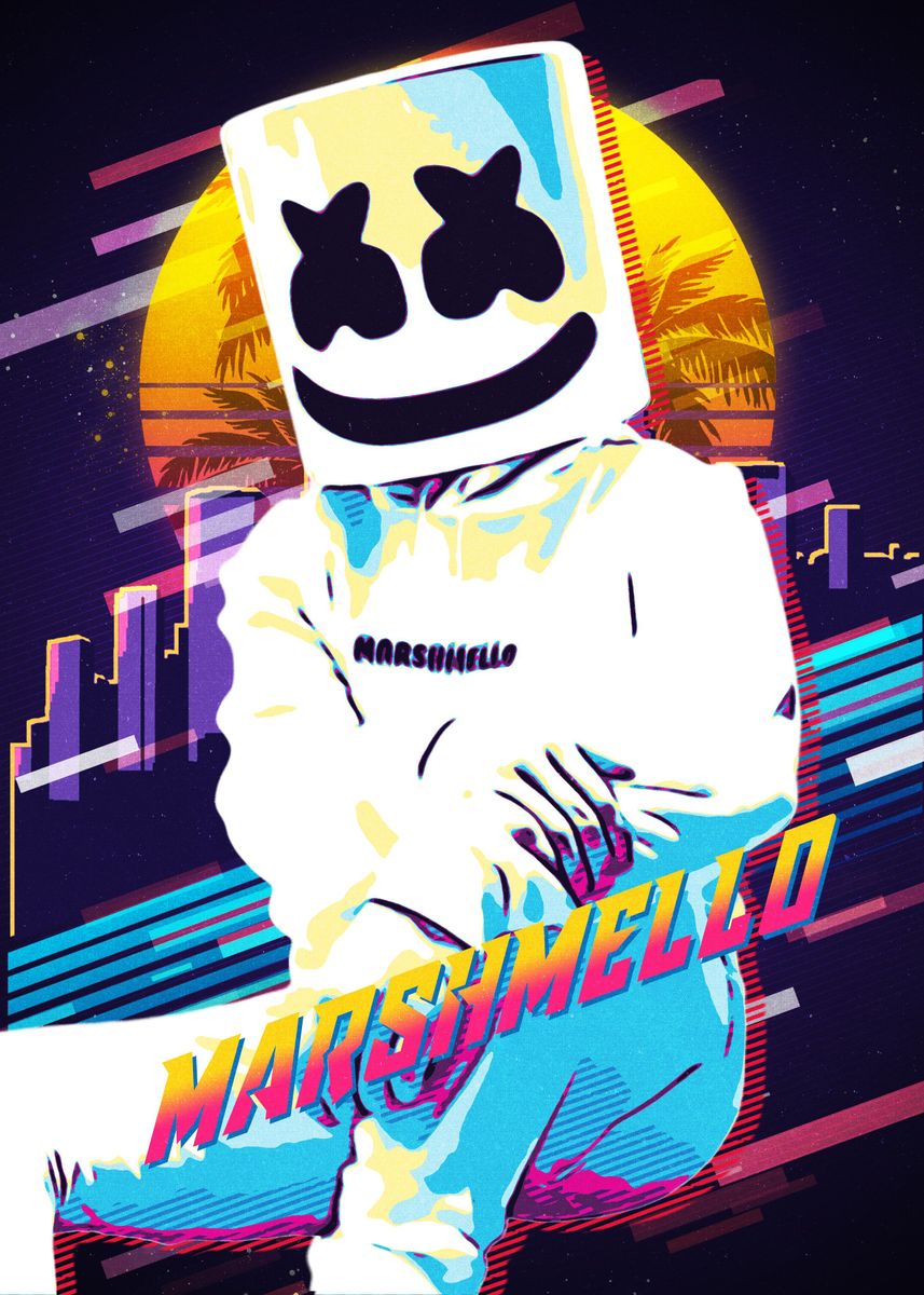 'MARSHMELLO' Poster, picture, metal print, paint by Most Popular Cult ...