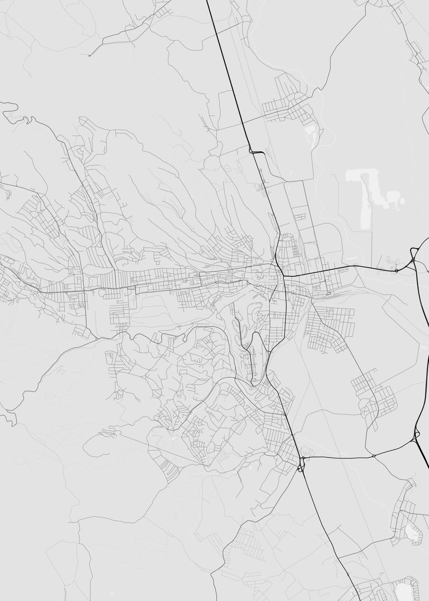 'Miskolc Hungary Map' Poster, picture, metal print, paint by ...