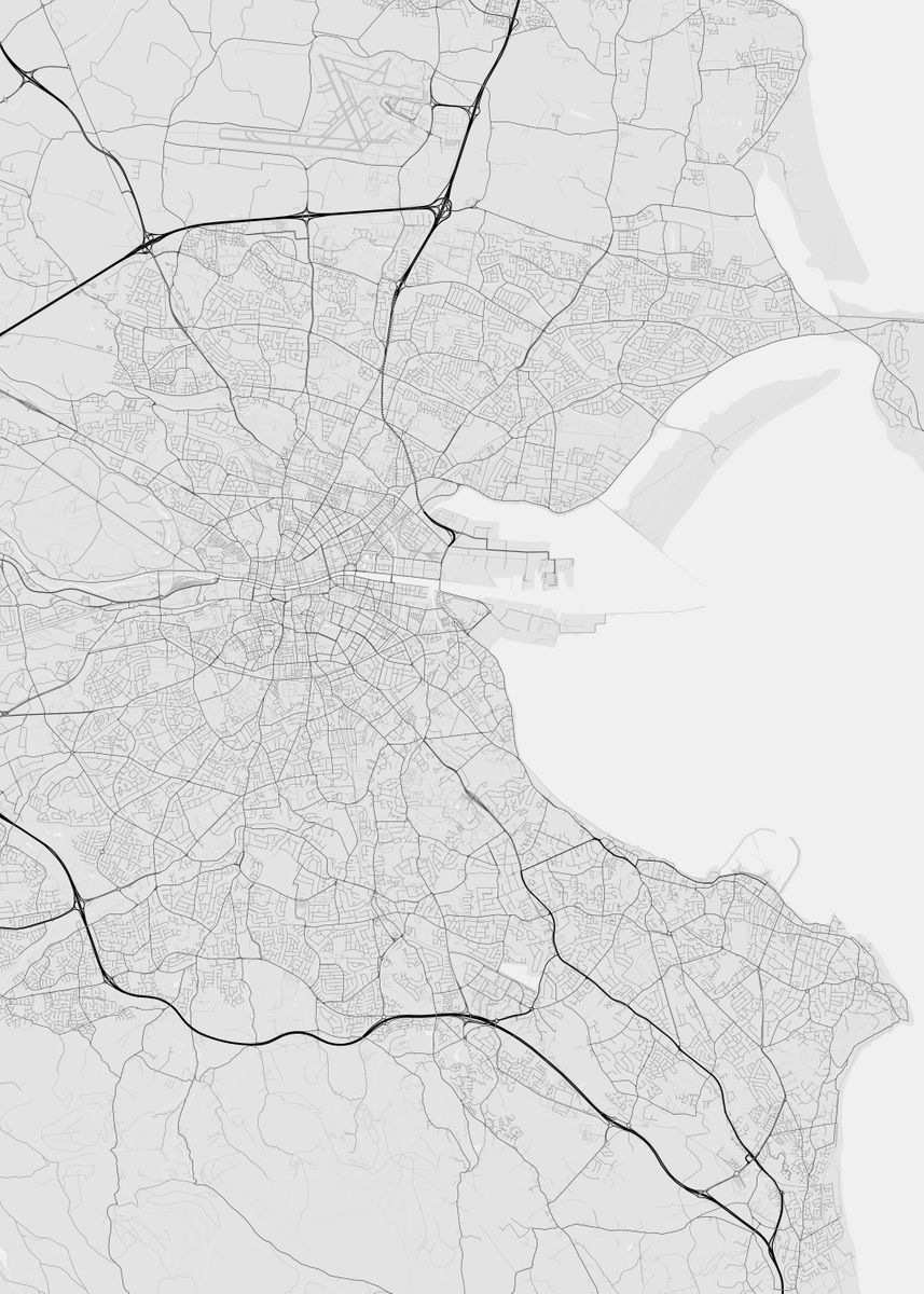 'Dublin Ireland Map' Poster, picture, metal print, paint by ...