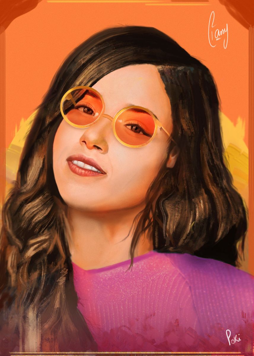 'Pokimane Painted Portrait' Poster, picture, metal print, paint by ...