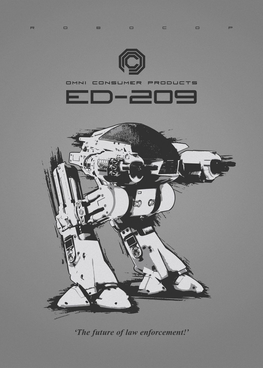 'RoboCop' Poster, picture, metal print, paint by doktorphobia | Displate
