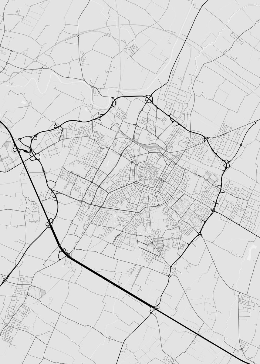 'Modena Italy Map' Poster, picture, metal print, paint by GraphicalMaps ...