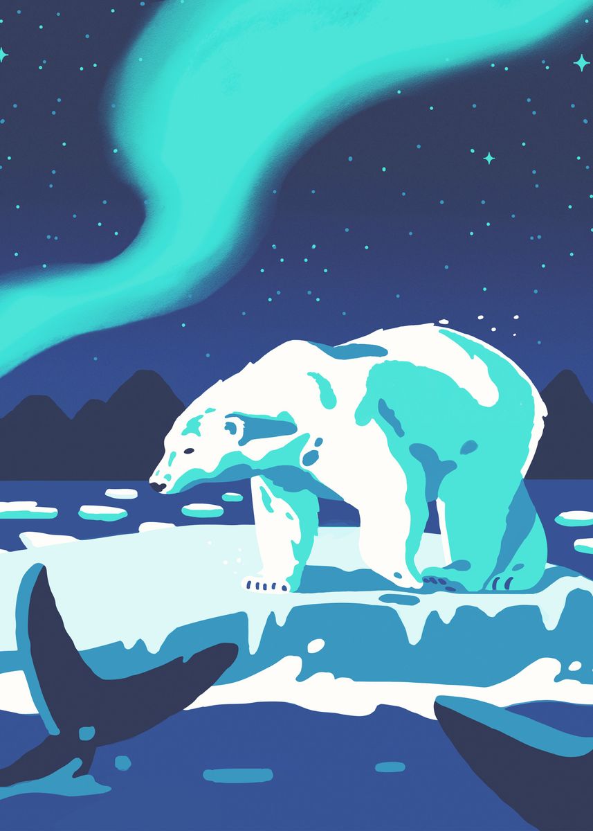 'Polar bear' Poster, picture, metal print, paint by Gundersons Design ...