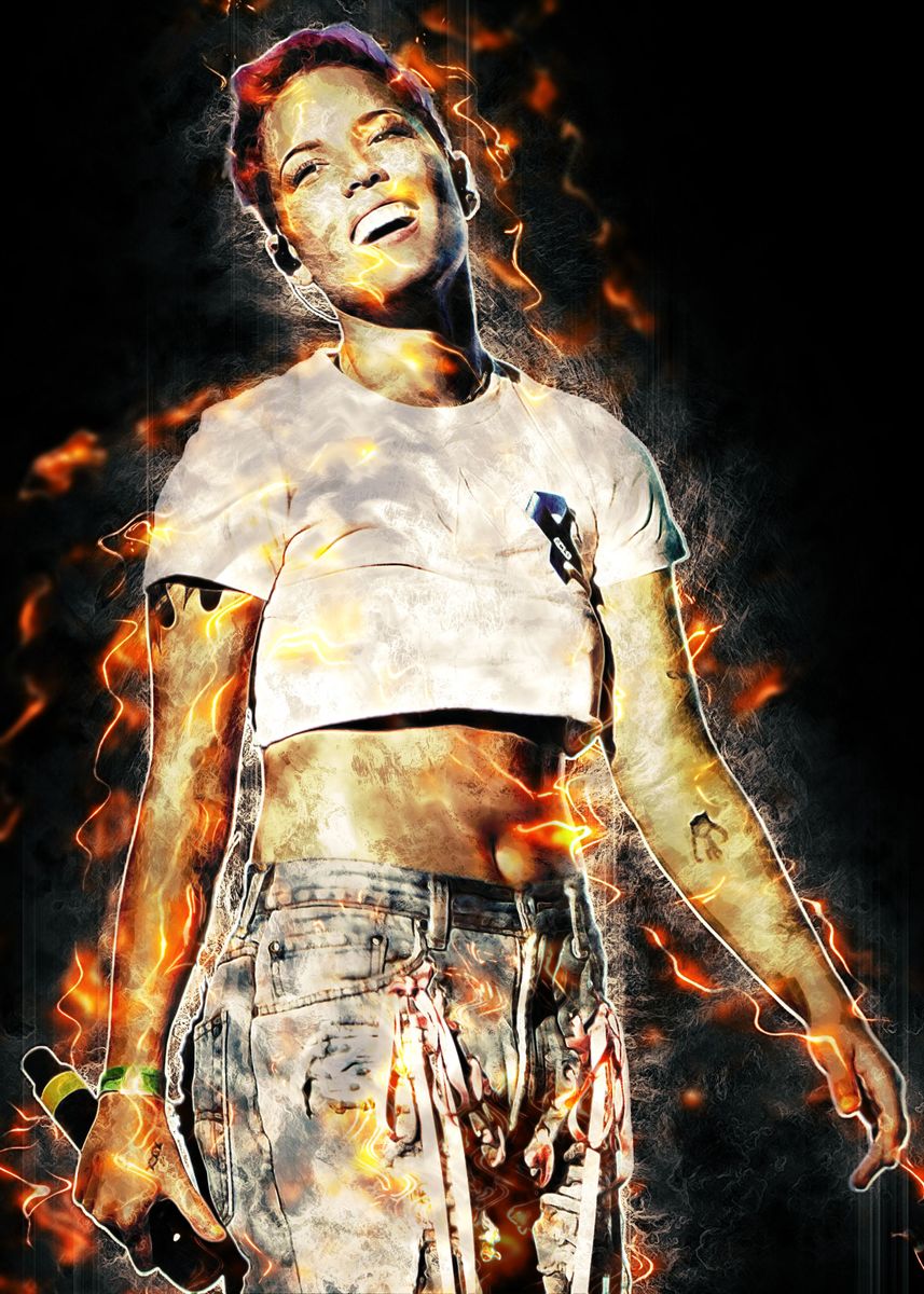 'Halsey' Poster, picture, metal print, paint by Hipolito Wendorf | Displate