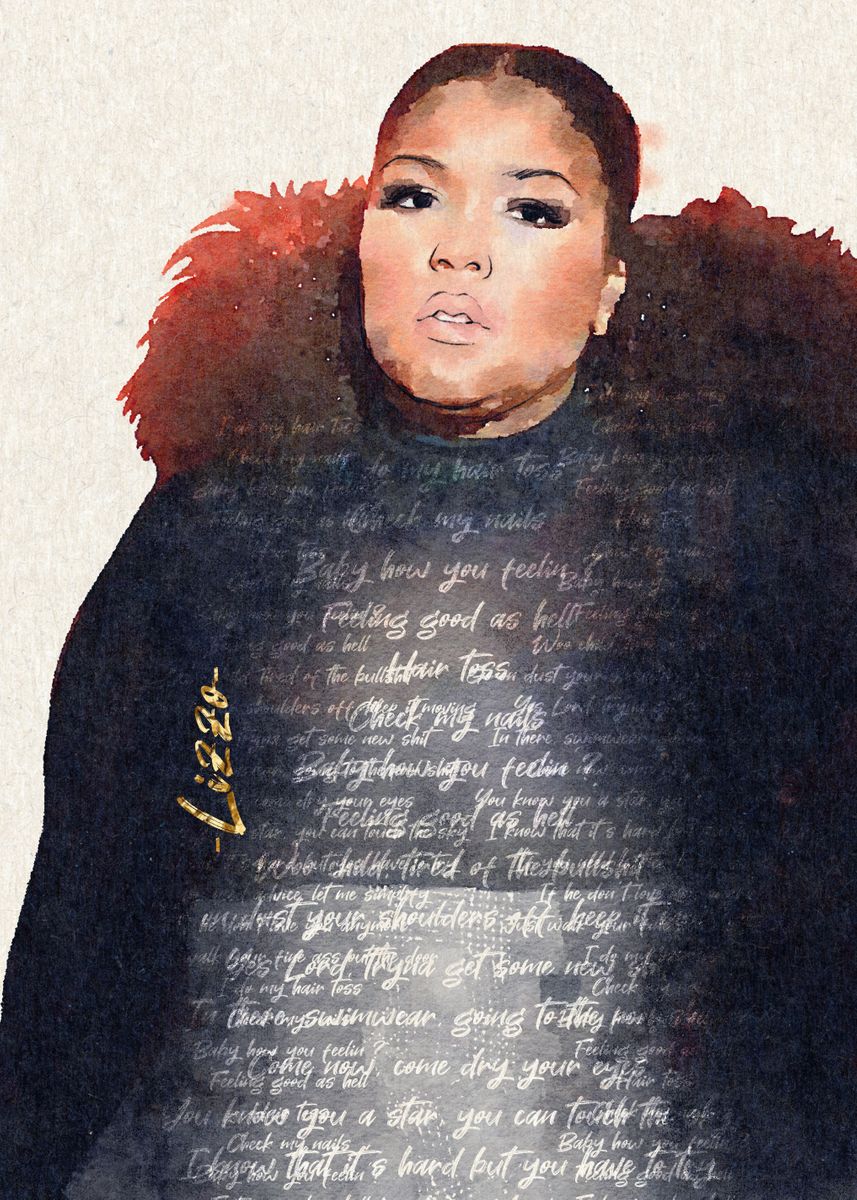 'Lizz' Poster, picture, metal print, paint by aciel eden | Displate