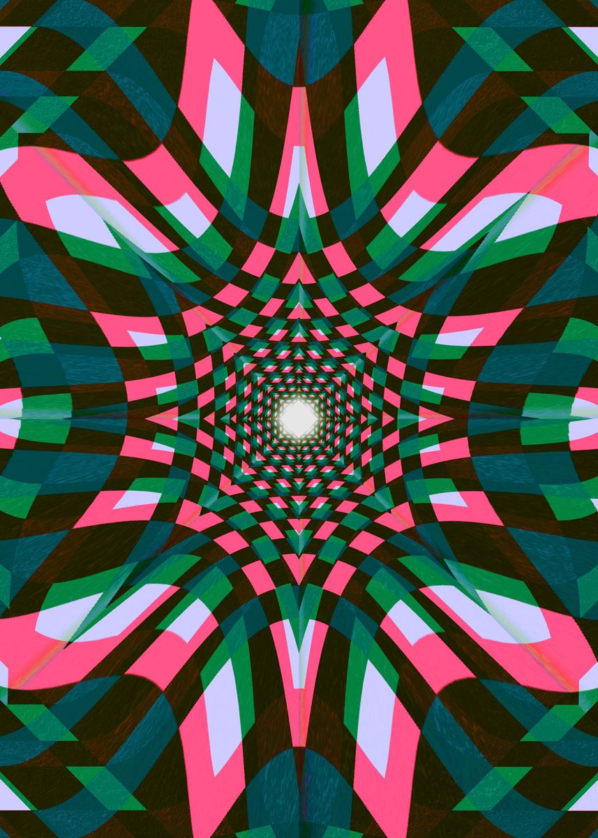 'Geometric Inception' Poster, picture, metal print, paint by Athar Art ...