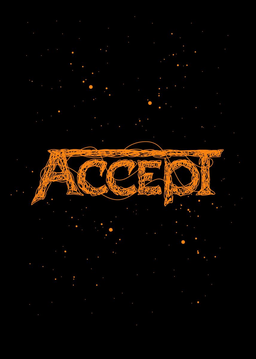 'ACCEPT METAL LOGO SYMBOL' Poster by erwin saputra art | Displate