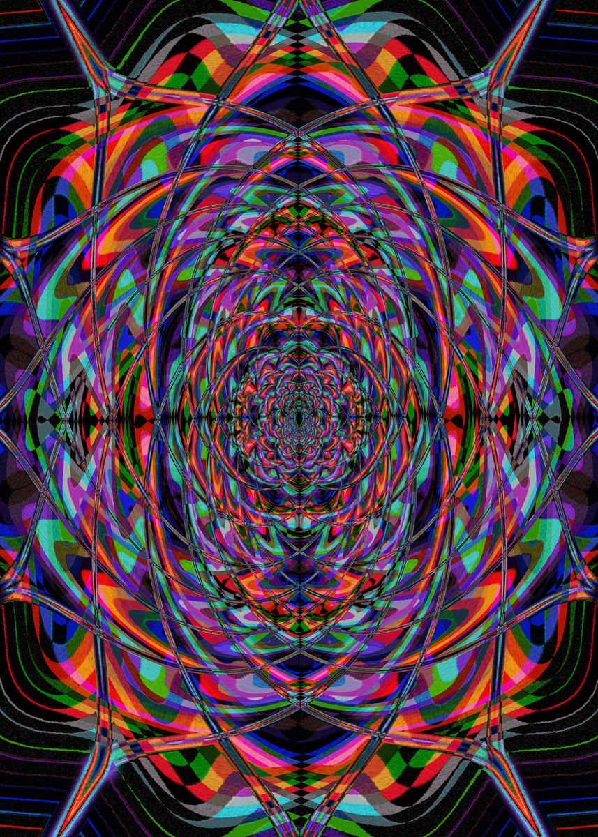 'Geometric Inception' Poster, picture, metal print, paint by Athar Art ...