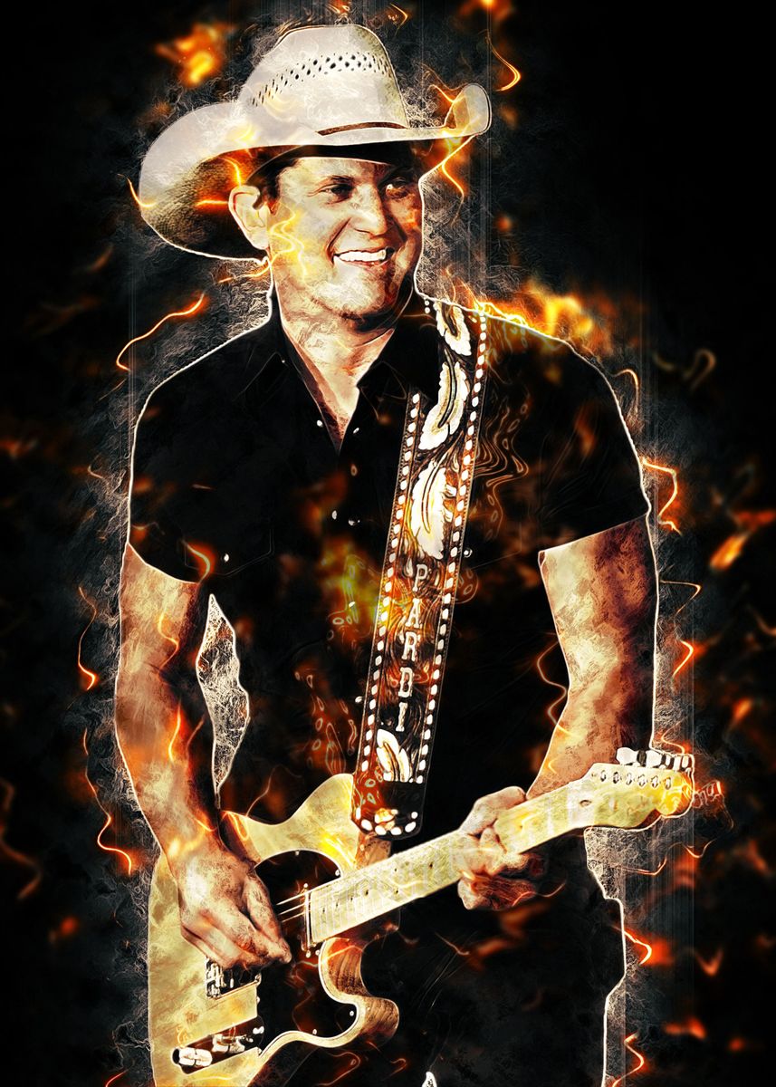 'Jon Pardi' Poster, picture, metal print, paint by Hipolito Wendorf ...