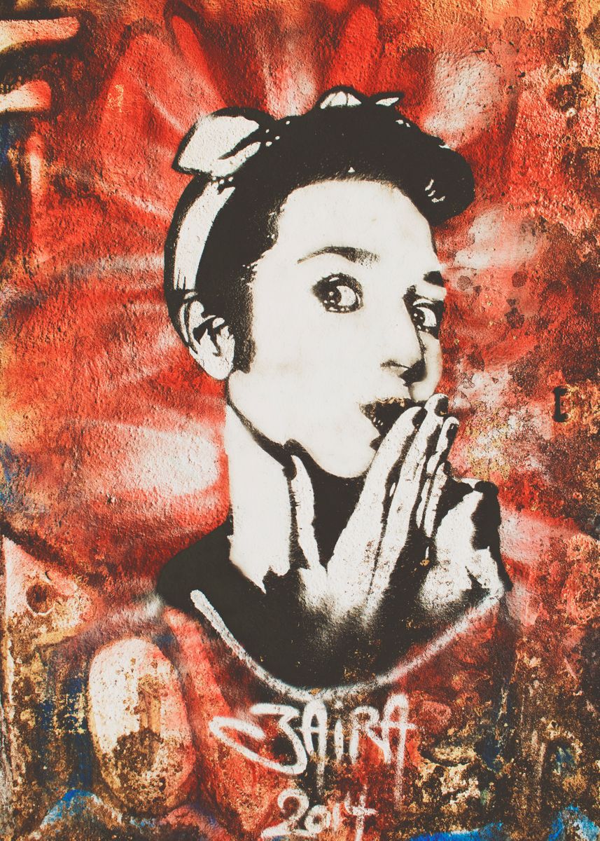 'Skeptical vintage girl ' Poster, picture, metal print, paint by Maria ...