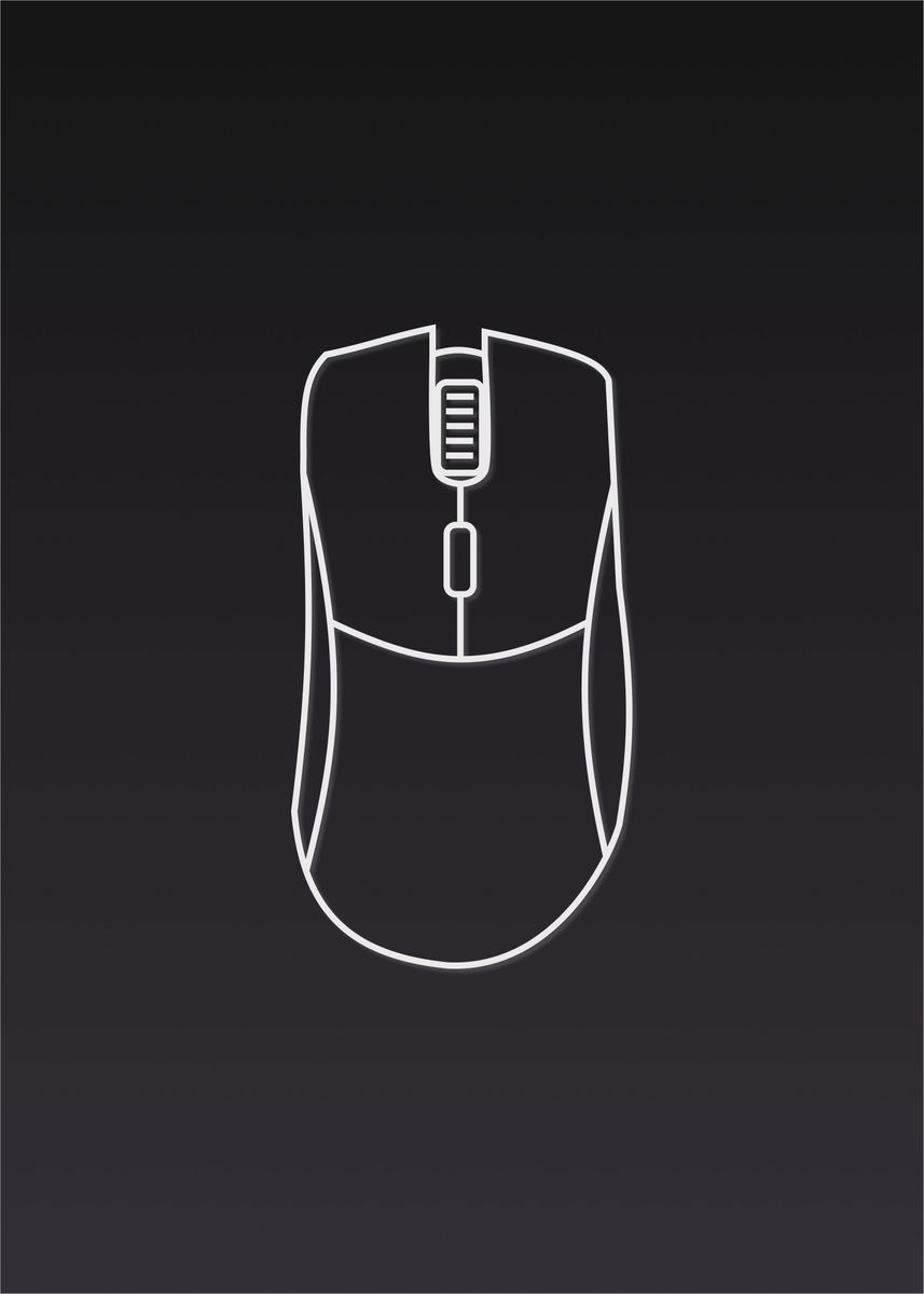 'Gaming Mouse RGB OFF' Poster by Super Muffin | Displate