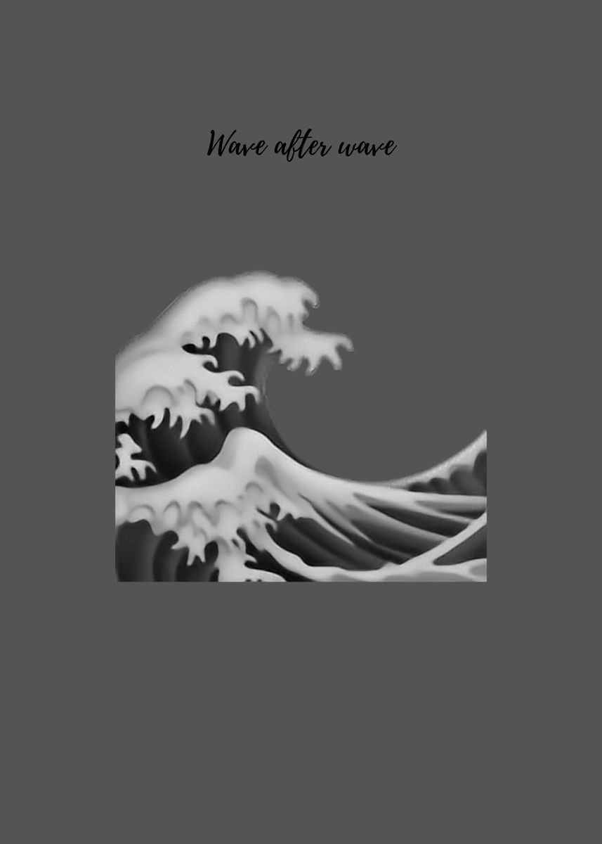 'Wave after wave' Poster, picture, metal print, paint by BLVCK BLEACH ...
