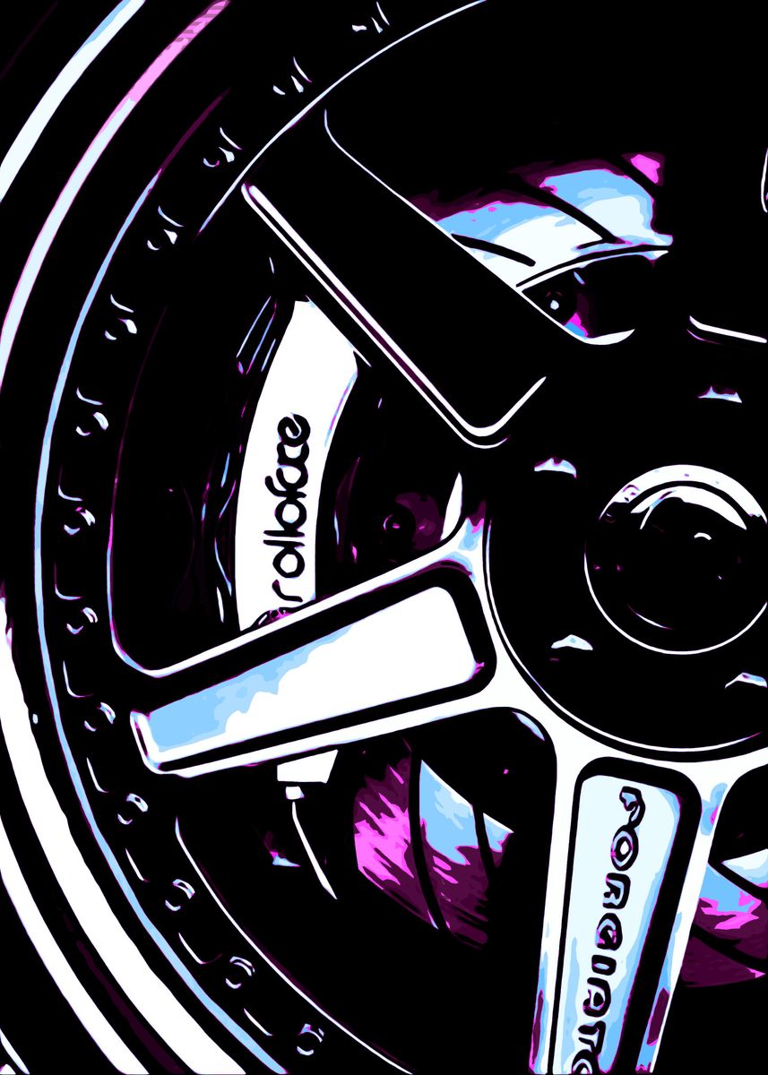 'Wheel on Car' Poster, picture, metal print, paint by ZHAISHOKU ...