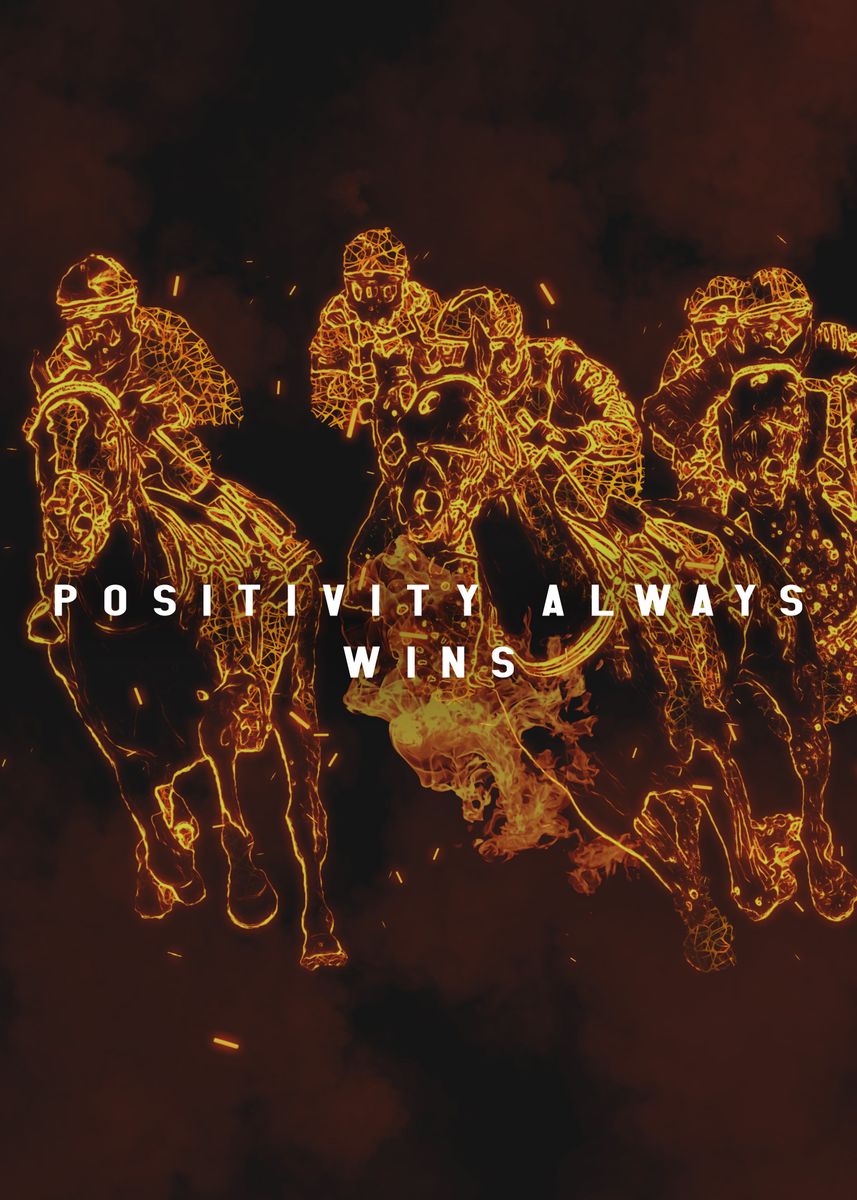 'Positivity Always Wins' Poster, picture, metal print, paint by Five ...