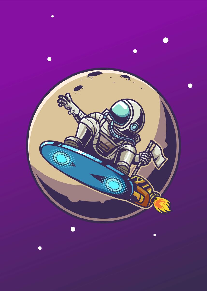 'rocket skate' Poster by Dhoni Chester | Displate